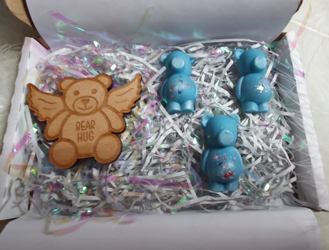 Handmade Bear Hug Pocket Hug & Teddy Bear Wax Melt Gift Box Hug in A ...
