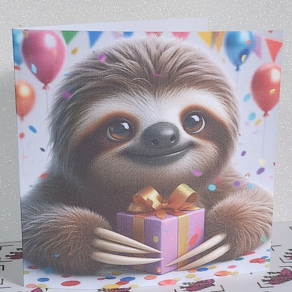 Sloth Card - Etsy