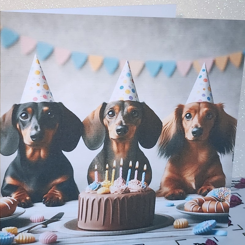 Dachshund Birthday Card - Etsy