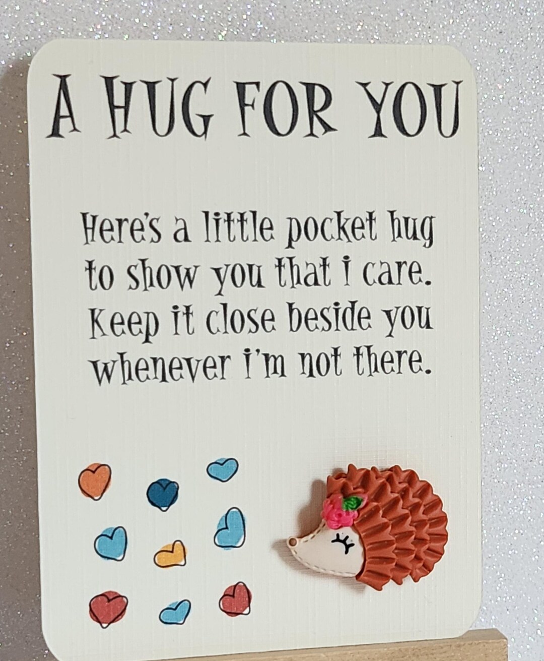 Pocket Hug 3d Orange Hedgehog Pocket Hug on Gift Card Personalised Gift ...
