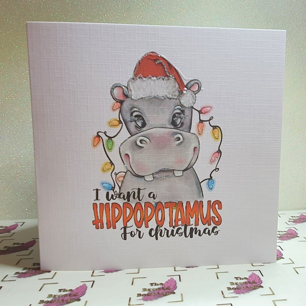 I Want a Hippopotamus for Christmas Svg - Etsy