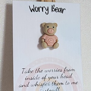 Worry Bear 3d Teddy Bear Pocket Hug on Gift Card 'take the Worries From ...