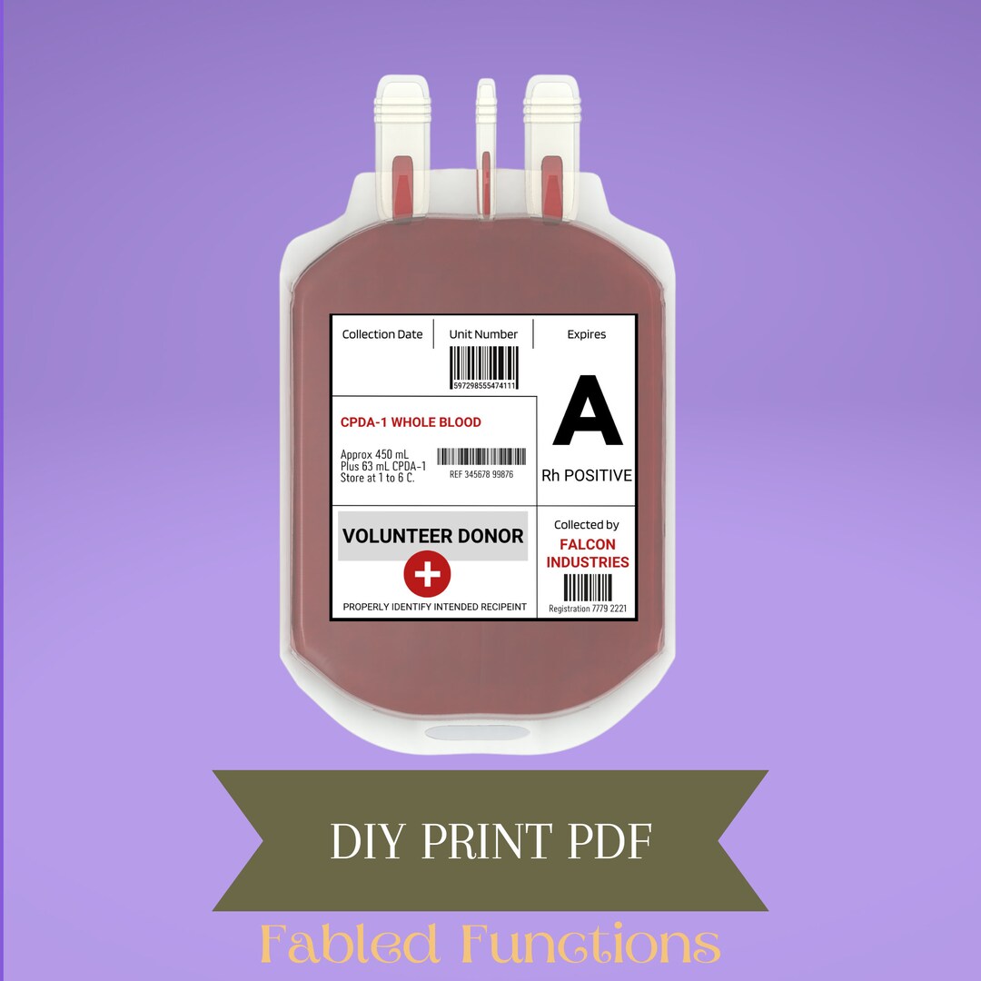 Vampire Blood Bag Labels: Twilight, True Blood, Halloween Instant ...