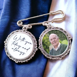 Personalised Photo Tie Pin - Boutonniere Photo Pin - Groom Photo ...