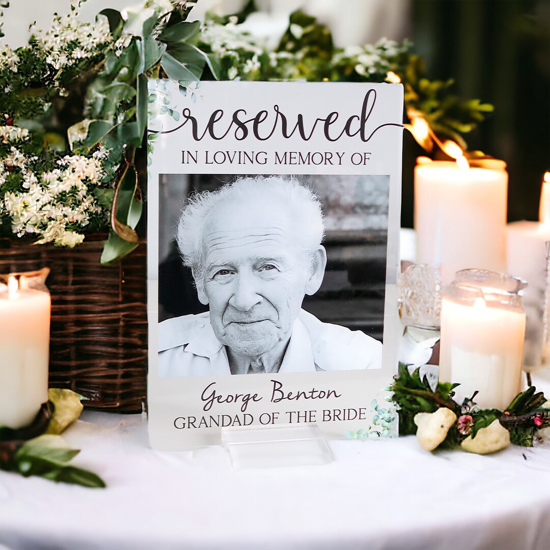 Reserved in Memory of Mother of the Bride Wedding Sign - Etsy