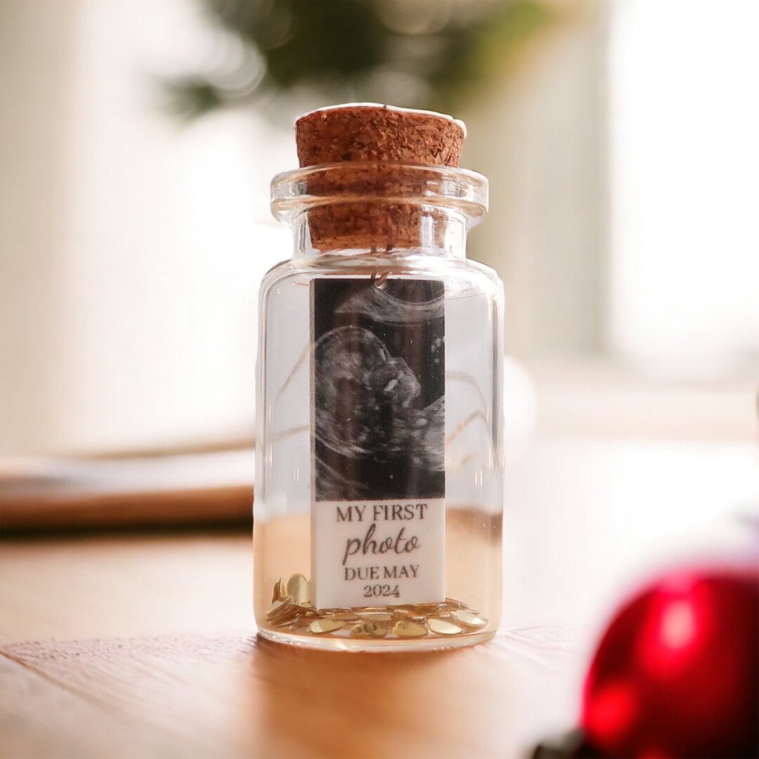 Baby Scan Christmas Message in a Bottle Gift for Her Small Bottle Size ...