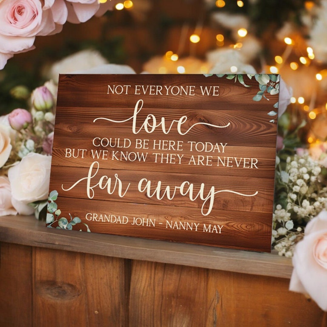 Memorial Wedding Sign in Loving Memory Rustic Wooden Sign - Etsy