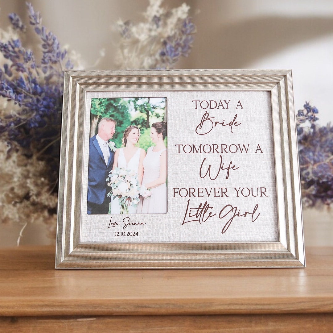 Personalised Wedding Photo Frame Sentimental Bride Gift for Parents ...