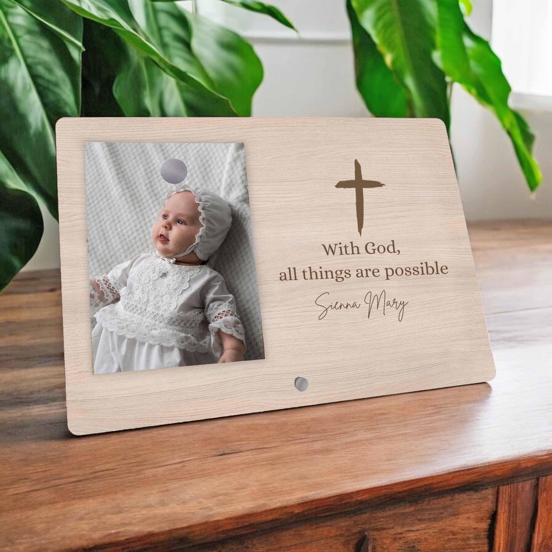 Baby Christening Gifts Baptism Photo Frame Goddaughter Gift From ...