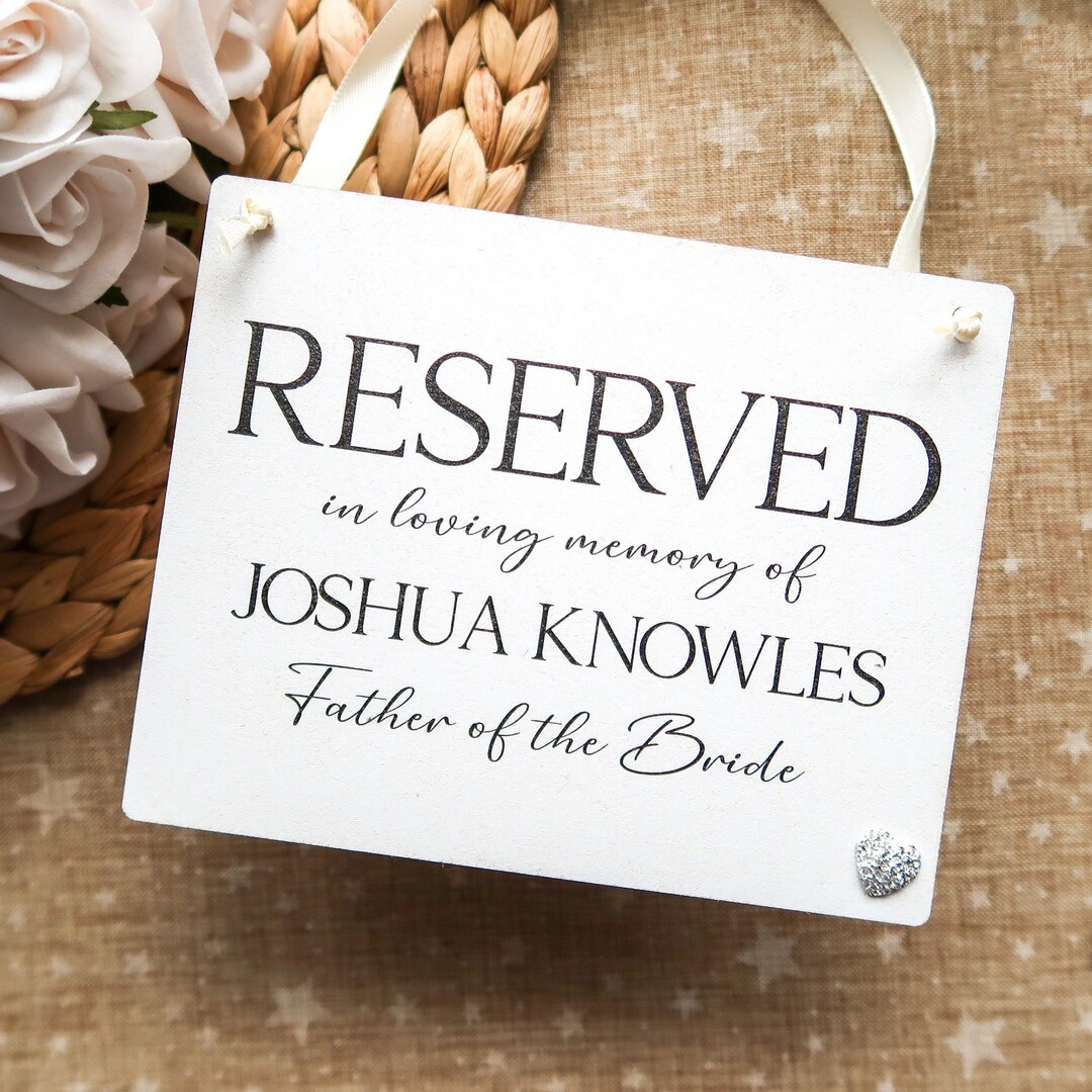 Reserved Wedding Sign - Etsy