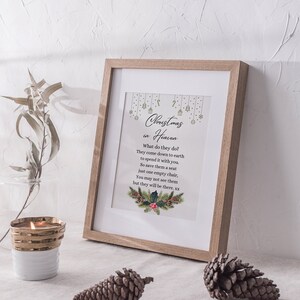 Christmas in Heaven Print, Printable PDF Poem You Print and Frame ...