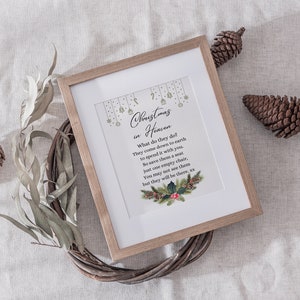 Christmas in Heaven Print, Printable PDF Poem You Print and Frame ...