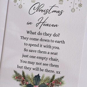 Christmas in Heaven Print, Printable PDF Poem You Print and Frame ...