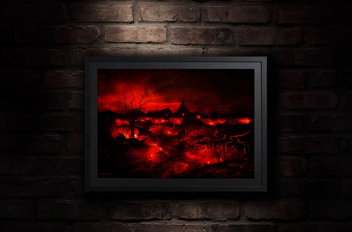 Inferno Dante Souls Dark Apocalypse Art Print Gothic | Etsy UK