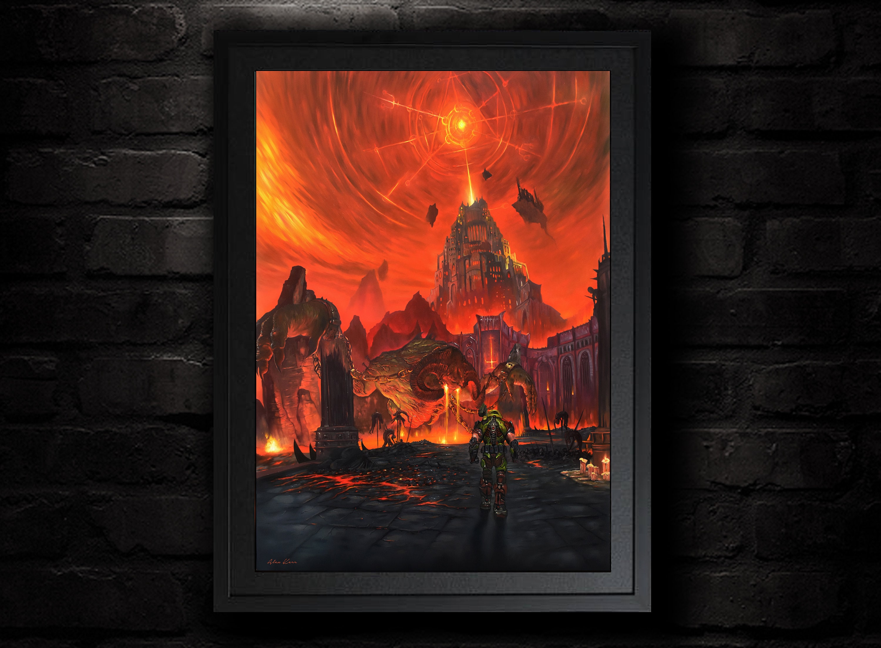 The Slayer Hell Landscape Oil Painting Print A3 - Etsy UK