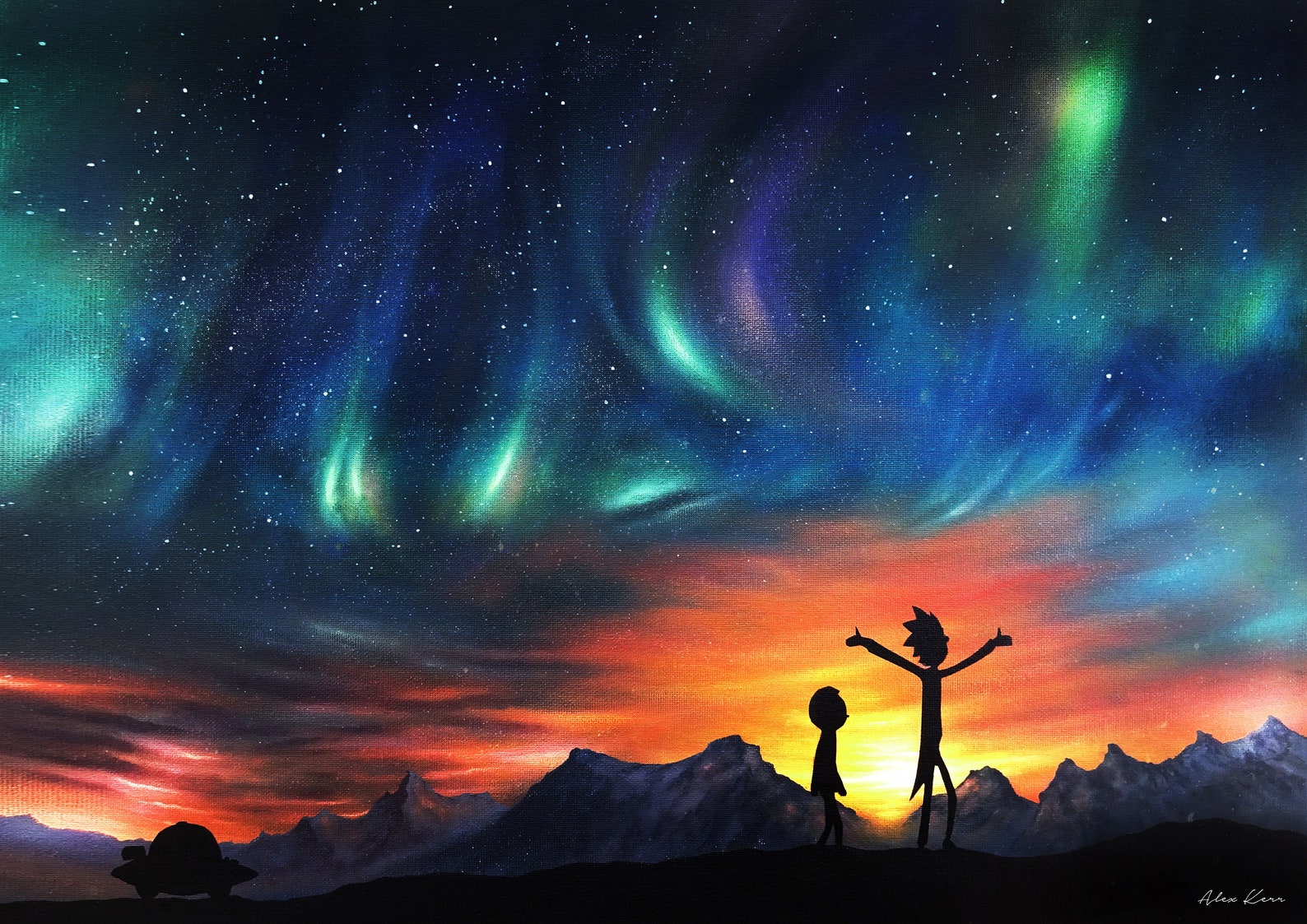 Northern Lights Sci Fi Comedy Character Space Science - Etsy UK