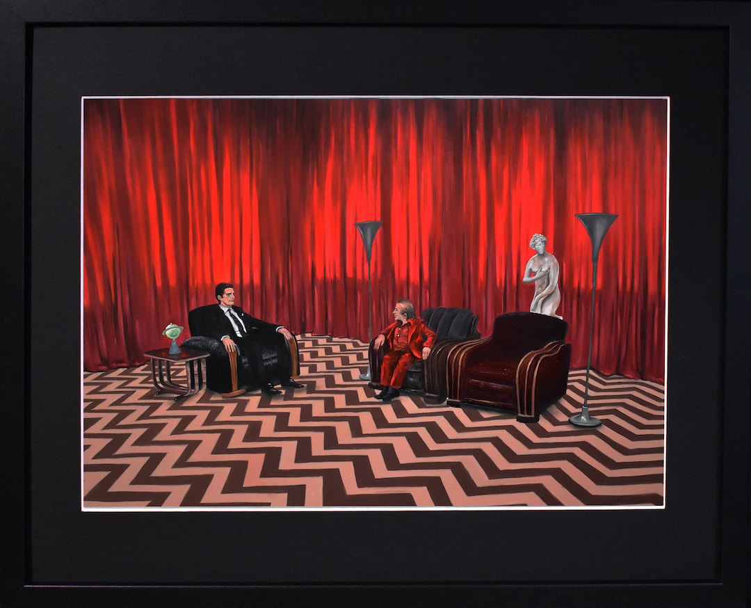 The Black Lodge Twin Peaks Oil Painting - Etsy