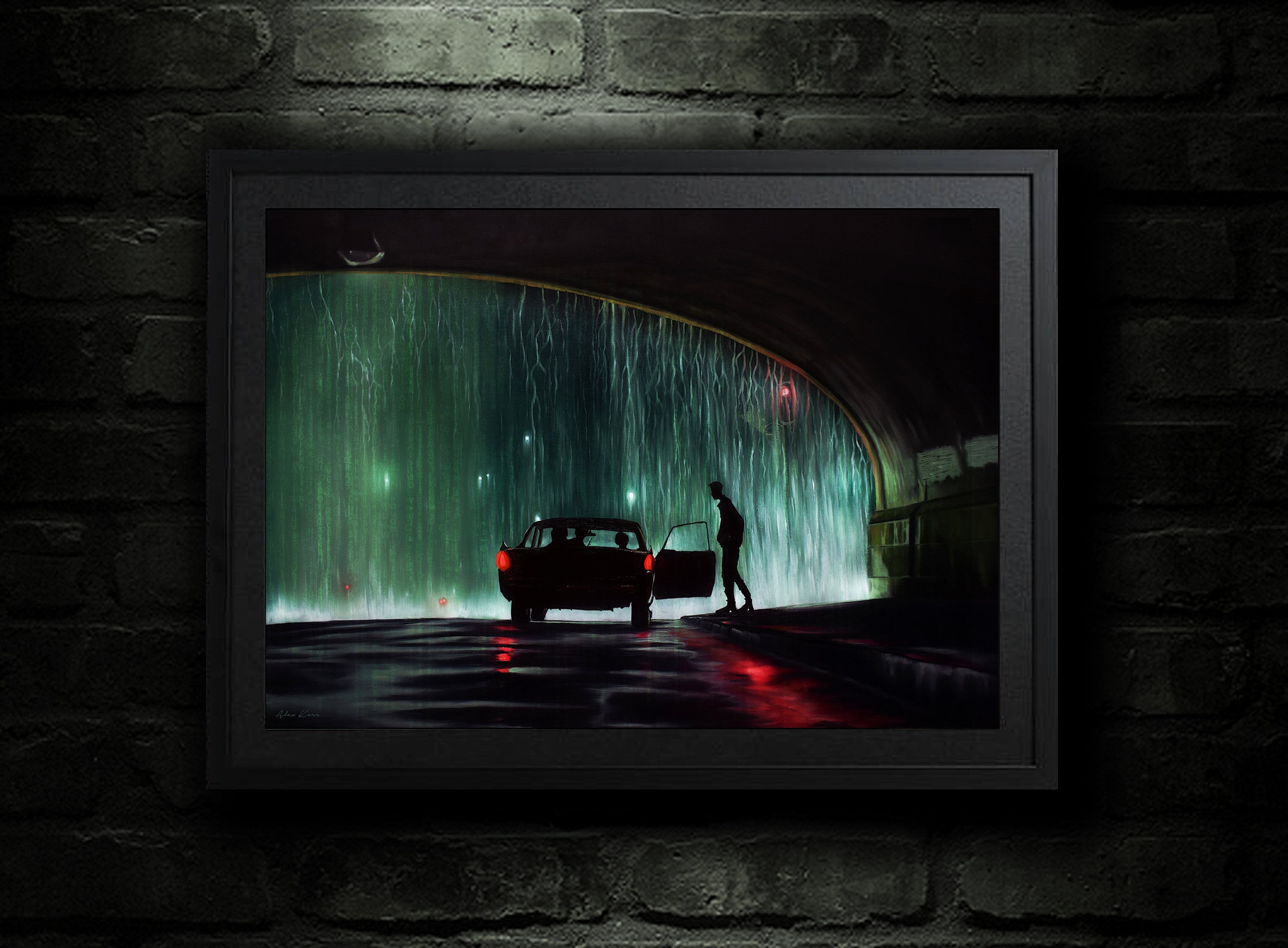 Matrix get In Rainy Scene Oil Painting Print - Etsy