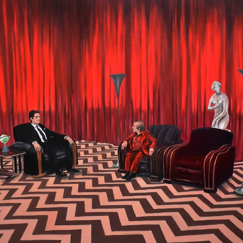Twin Peaks Art Print the Black Lodge the Waiting Room - Etsy