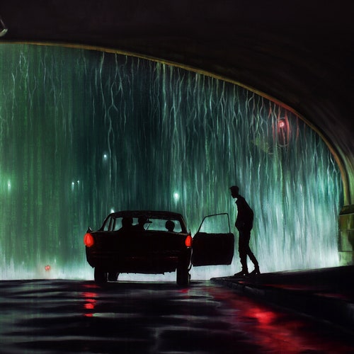 Matrix get In Rainy Scene Oil Painting Print - Etsy