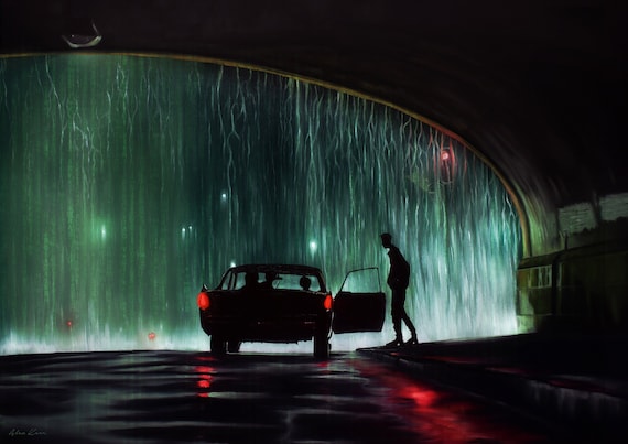 Matrix get In Rainy Scene Oil Painting Print - Etsy