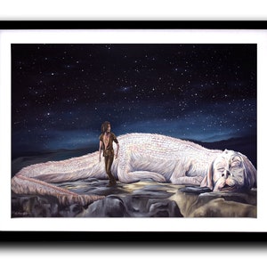 The Neverending Falkor, "leaving so Soon" Painting Print, Movie Art Scene - Etsy