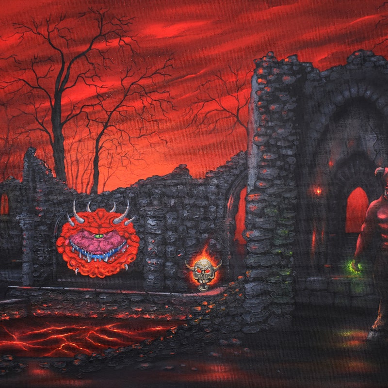 Doom Painting - Etsy UK