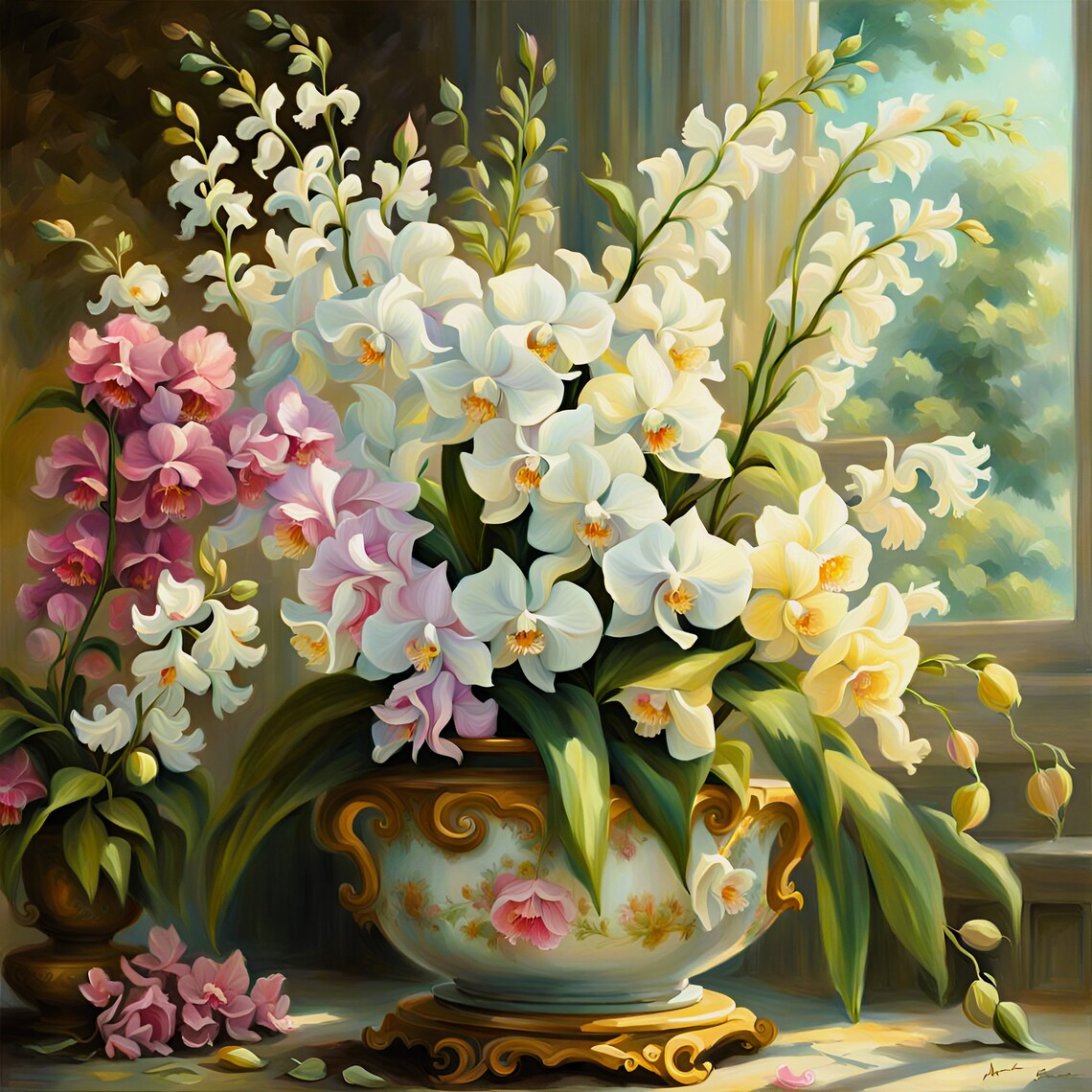 Set of 3 Floral Arrangements Canvas Wall Art 3 Pieces 18X18 Inch ...