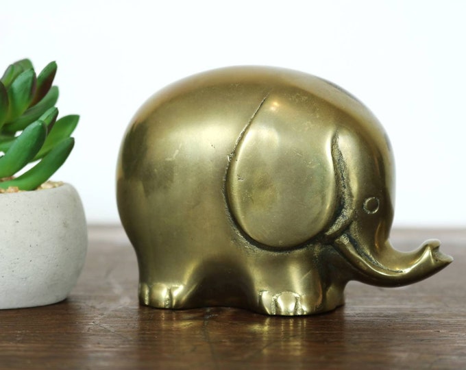 Brass Elephant Vintage Elephant Figurine Brass Animals Boho - Etsy