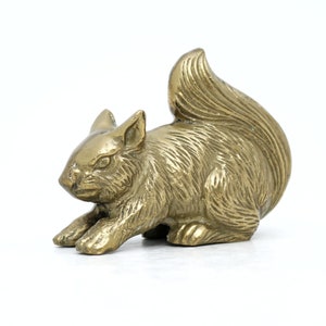 Small Brass Squirrel, Vintage Squirrel Figurine, Woodland Animals, Home ...
