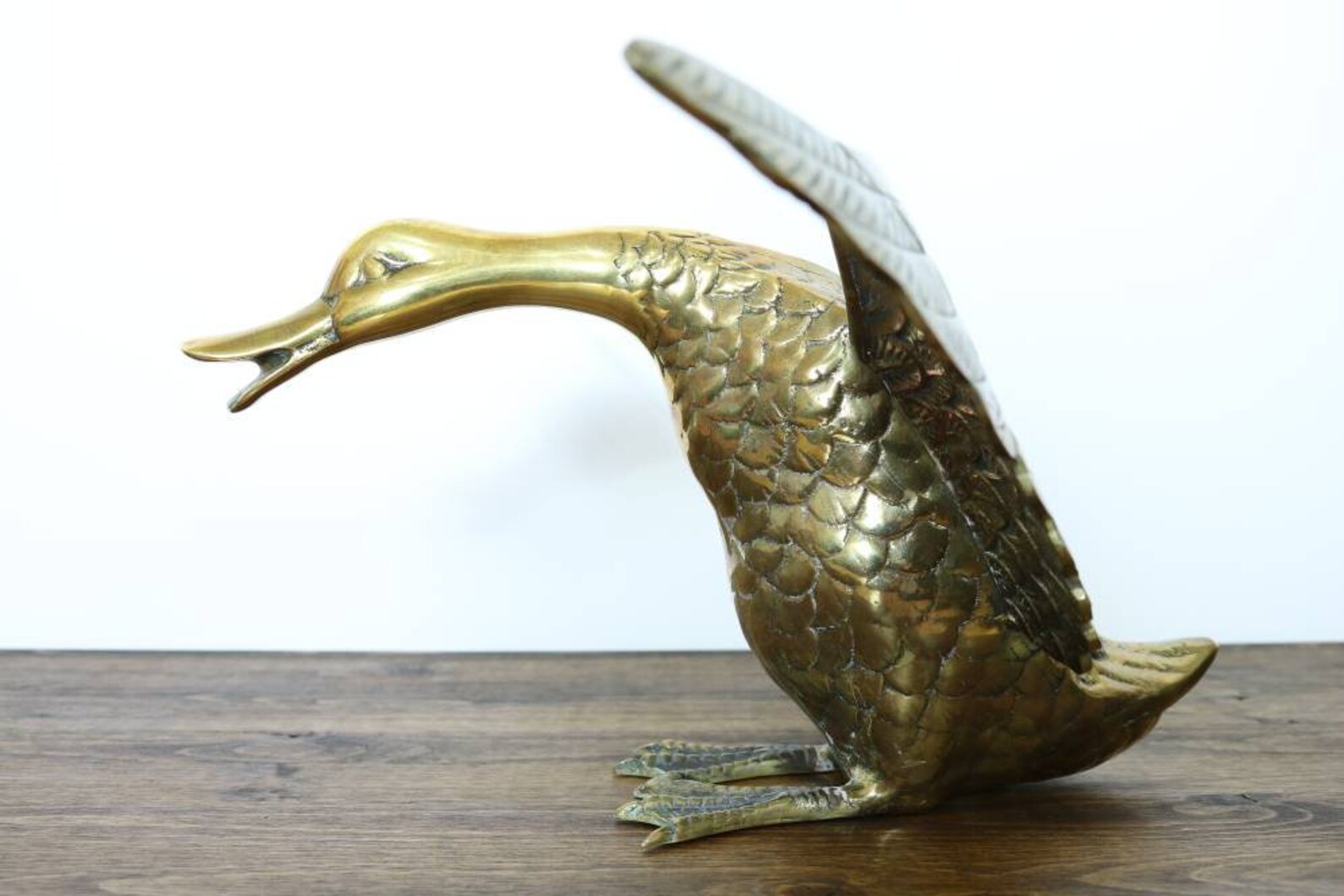 Large Brass Duck Vintage Duck Figurine Brass Animals Bird | Etsy