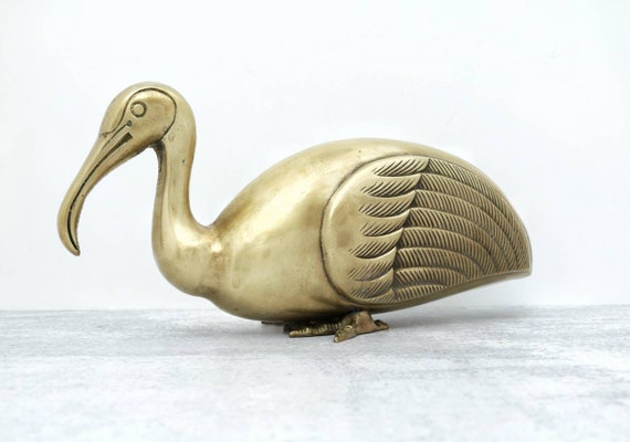 Large Brass Ibis Figurine Vintage Ibis Statue Brass Birds - Etsy