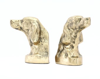 Brass Dog Bookends, Vintage Labrador Retriever Bookends, Dog Decor ...