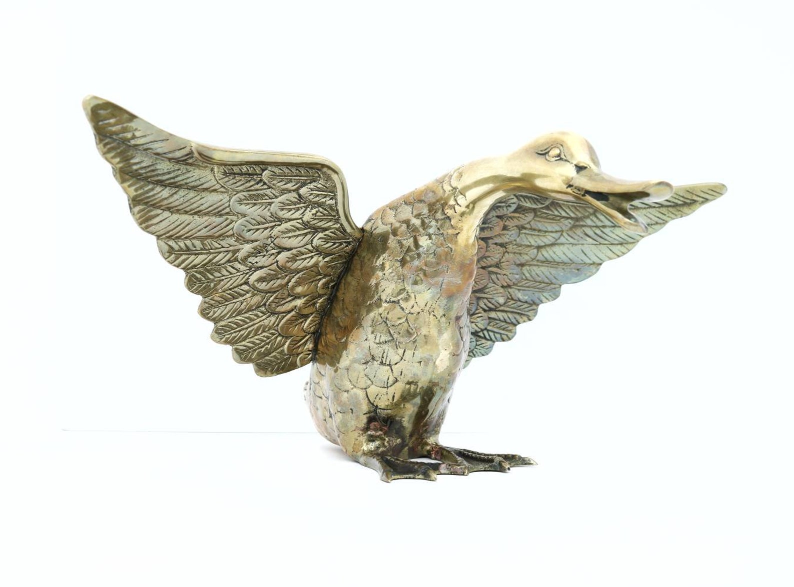 Large Brass Duck Vintage Duck Figurine Brass Animals Bird - Etsy