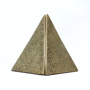 Brass Pyramid Bookends, Vintage Pyramid Decor, Egyptian Travel Decor ...
