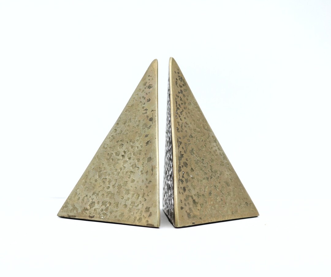 Brass Pyramid Bookends, Vintage Pyramid Decor, Egyptian Travel Decor ...