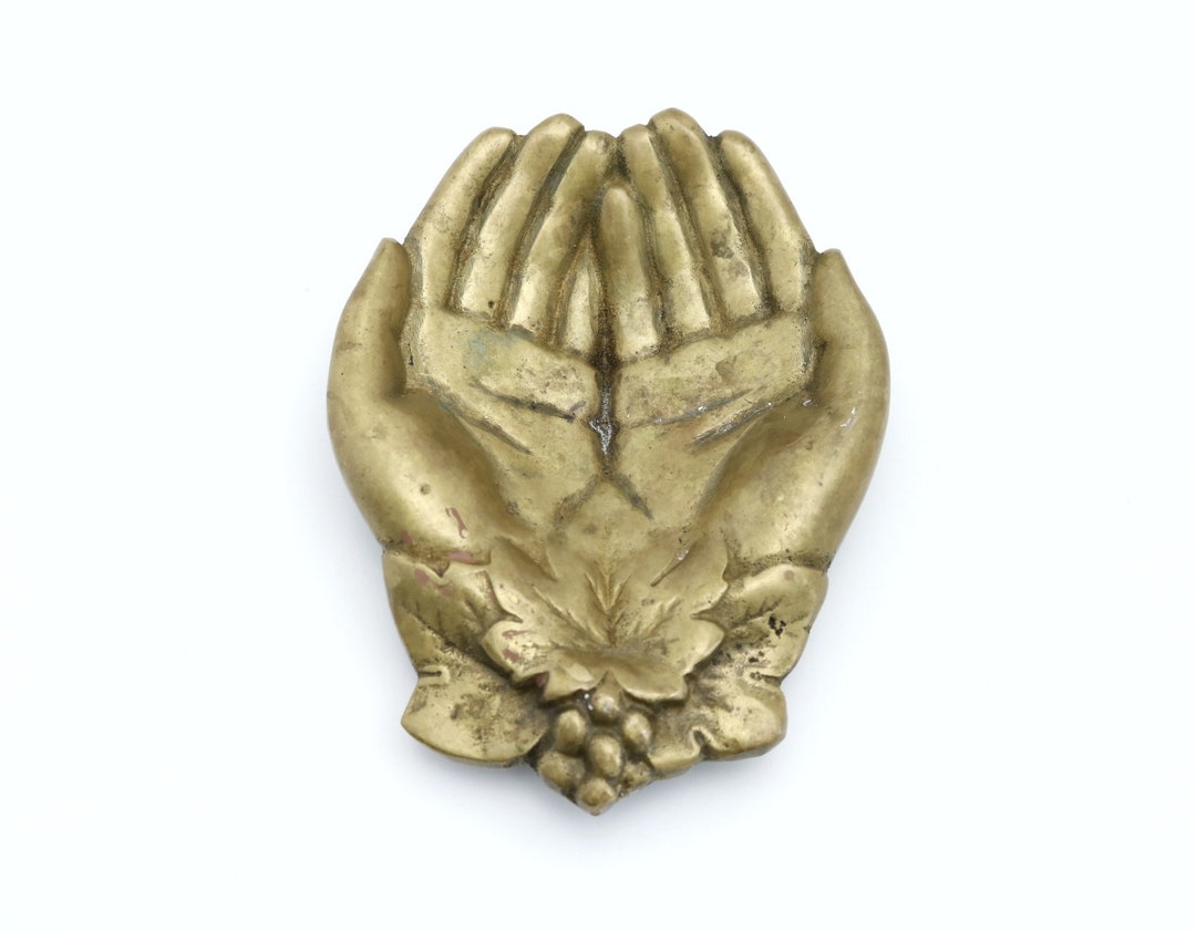 Brass Cupping Hands, Vintage Hand Dish, Hand Figurine, Open Palm Hand ...
