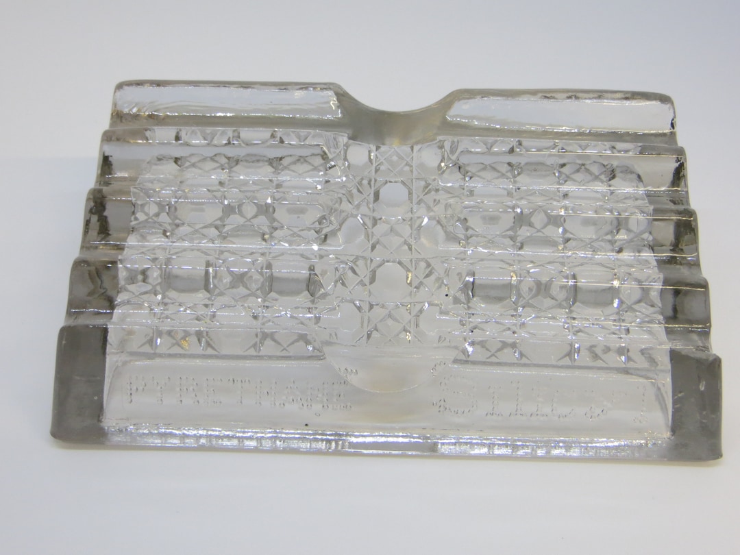 Vintage Glass Pen Rest - Desk Tidy - 4 Pen Tier - - Etsy