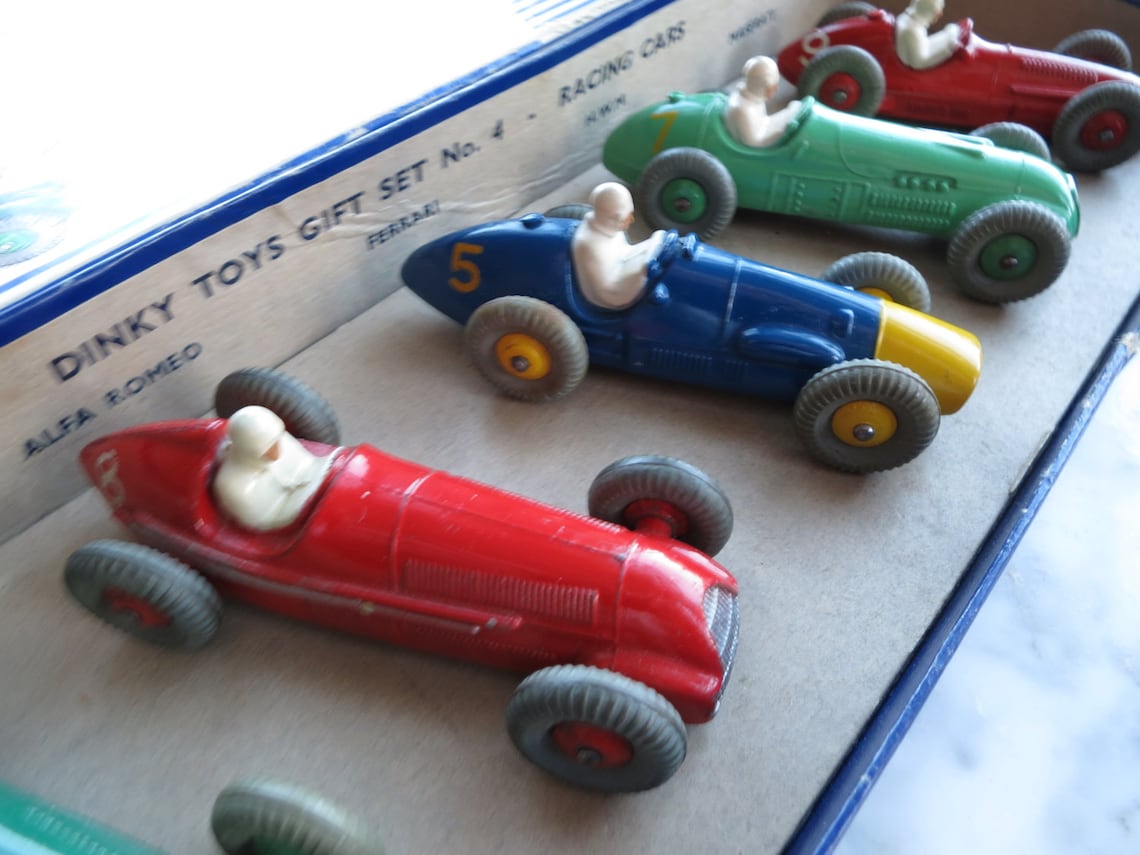 Original DINKY TOYS Set No4 RACING Cars Circa 1953/4 - Etsy