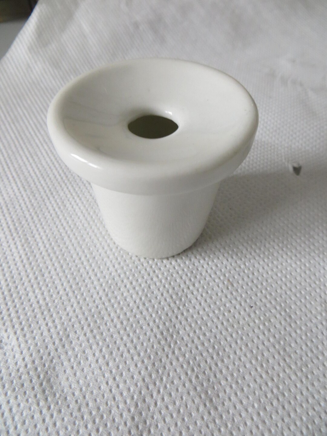 White Ceramic Ink Wells - Vintage French - - Etsy