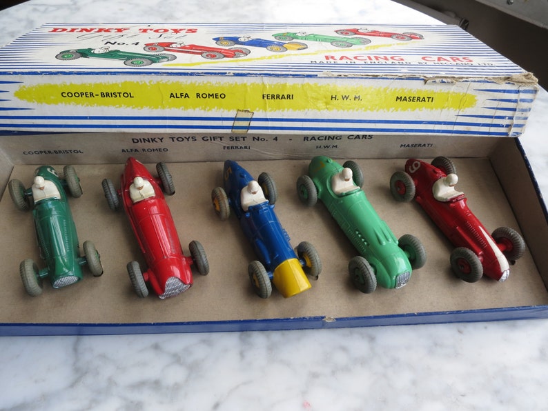 Original DINKY TOYS Set No4 RACING Cars Circa 1953/4 - Etsy