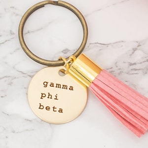 Gamma Phi Beta Sorority Keychain GPhi Sorority Key Chain | Etsy