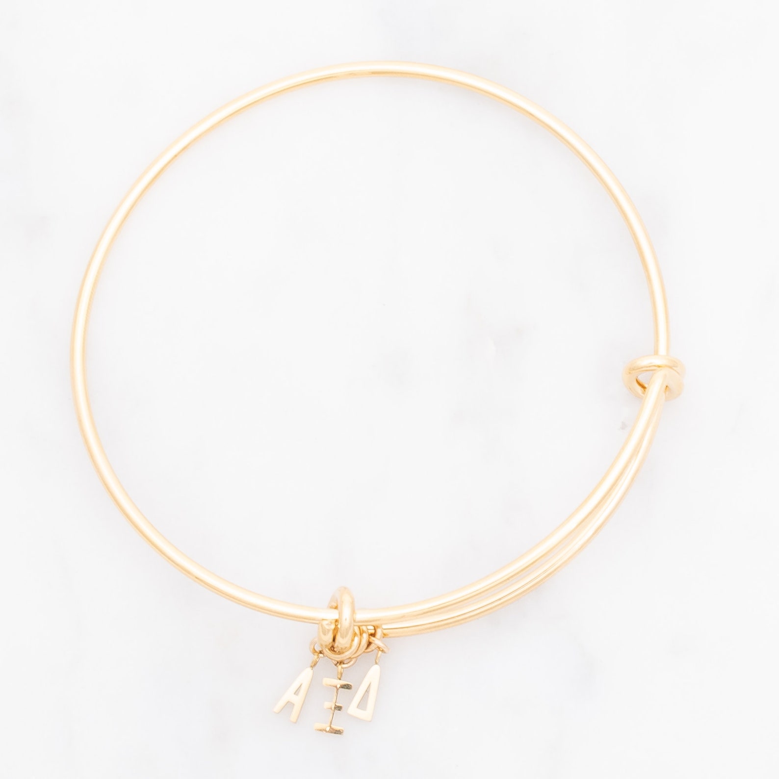 Alpha Xi Delta Gift Axid Greek Letter Charm Bangle A Xi D | Etsy