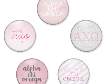 Alpha Chi Omega Button | Etsy