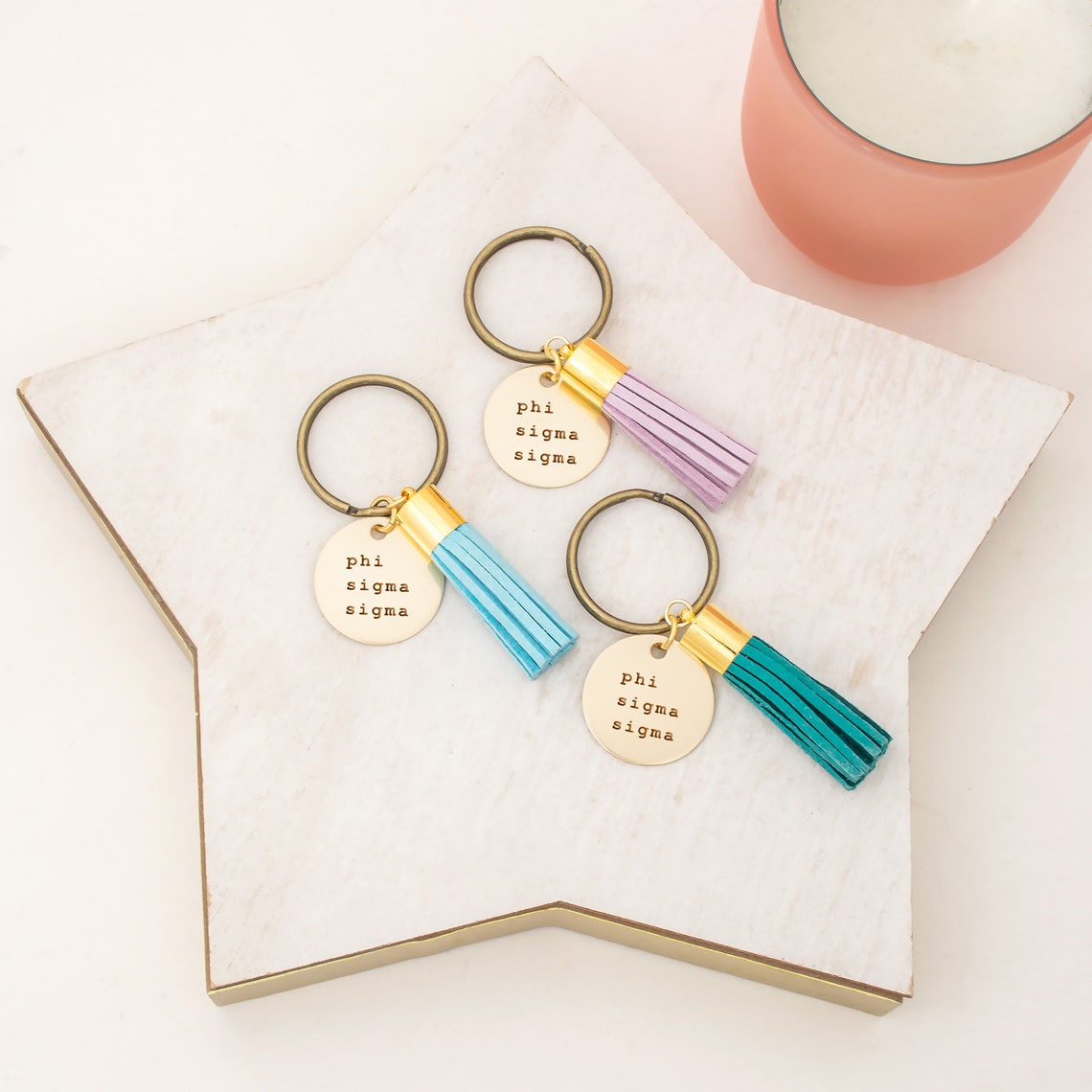 Phi Sigma Sigma Sorority Keychain Phi Sig Sorority Key Chain | Etsy