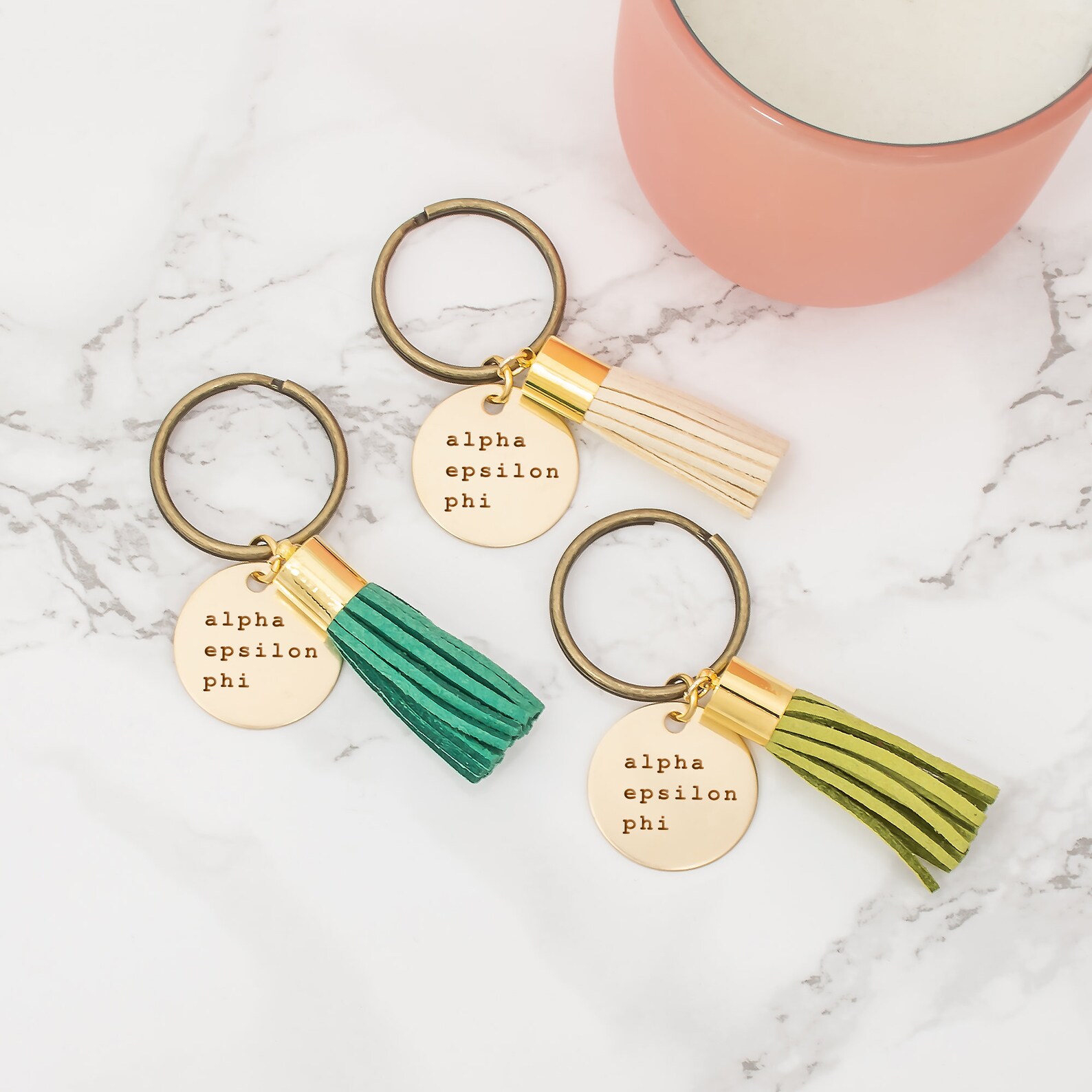 Alpha Epsilon Phi Sorority Keychain Aephi Sorority Key Chain | Etsy