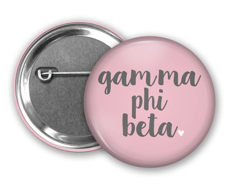 Gamma Phi Beta Button Set Gphi Pin Back Buttons Gamma Phi Etsy