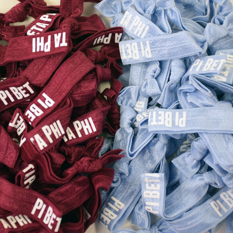 Pi Beta Phi Sorority Elastic Hair Ties Pi Phi Hair Ties 5 - Etsy