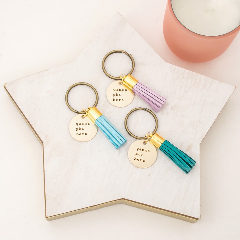 Gamma Phi Beta Sorority Keychain Gphi Sorority Key Chain - Etsy
