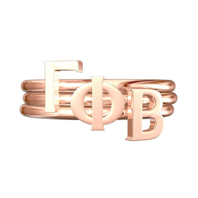 Gamma Phi Beta Stack Rings Gamma Phi Beta Sorority Gift | Etsy